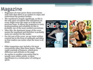 Codes and conventions of media products | PPT