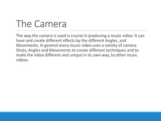 Codes and Conventions of Music Videos | PPTX
