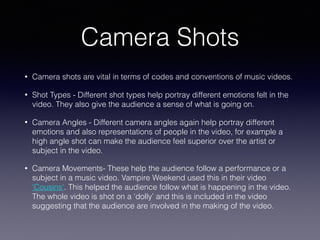 Codes and conventions of music videos | PDF