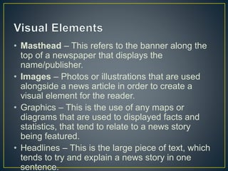 Codes and conventions of newspapers | PPTX