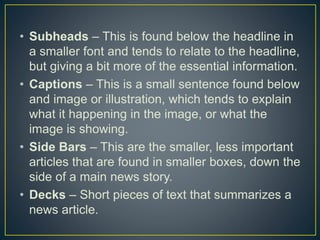 Codes and conventions of newspapers | PPTX