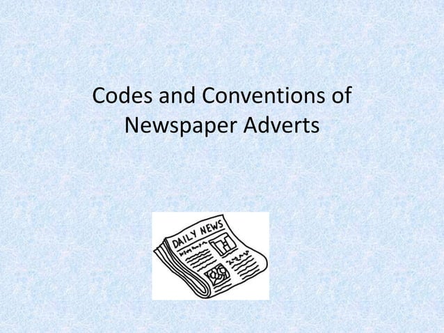 Codes and conventions of newspaper trailers | PPTX