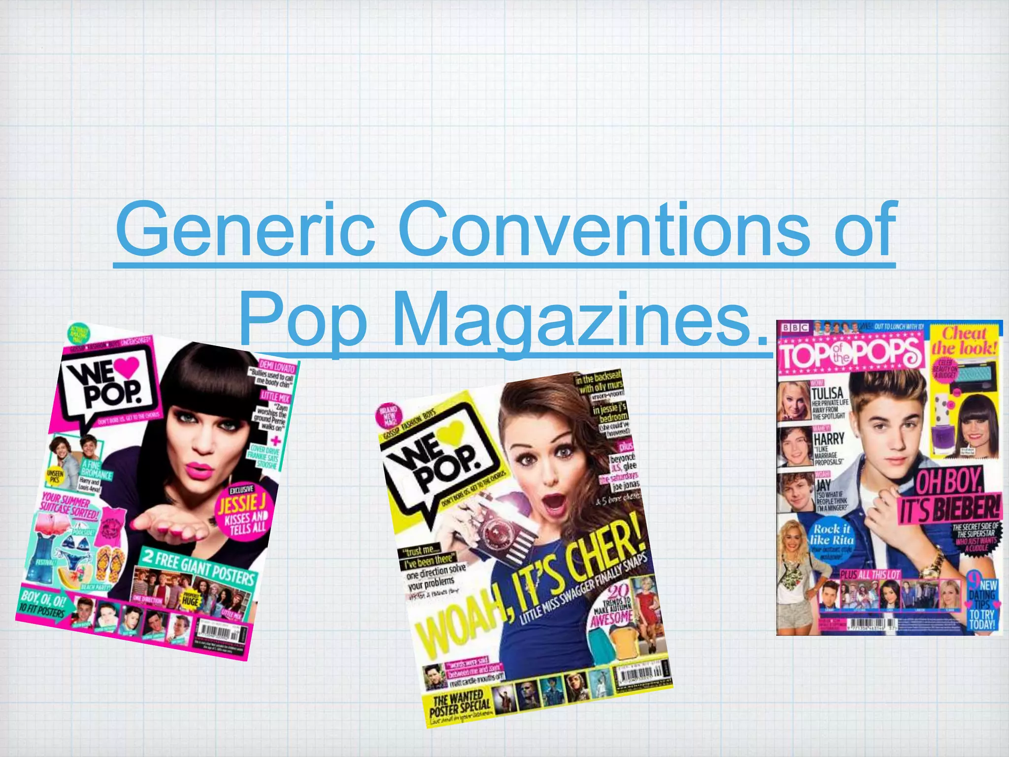 Generic conventions of pop magazines | PPTX
