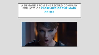 Codes and conventions of pop music videos | PPTX