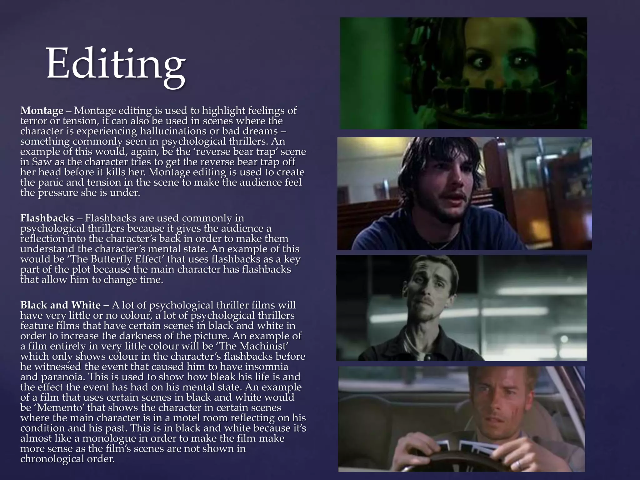Codes and conventions of psychological thriller | PPTX