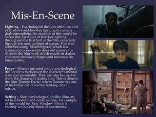 Codes and conventions of psychological thriller | PPTX | Video ...