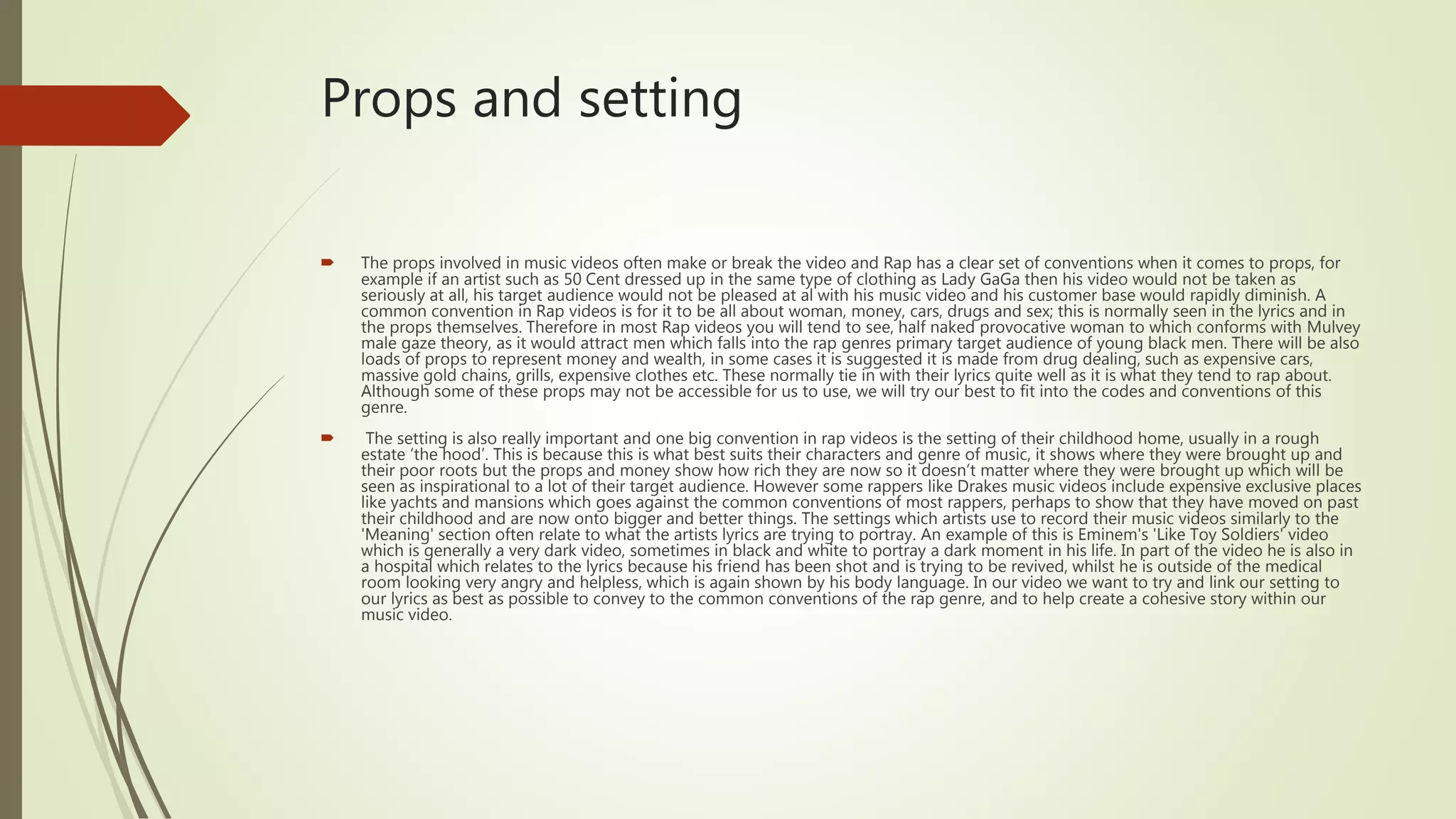 Codes and conventions of rap videos | PPTX