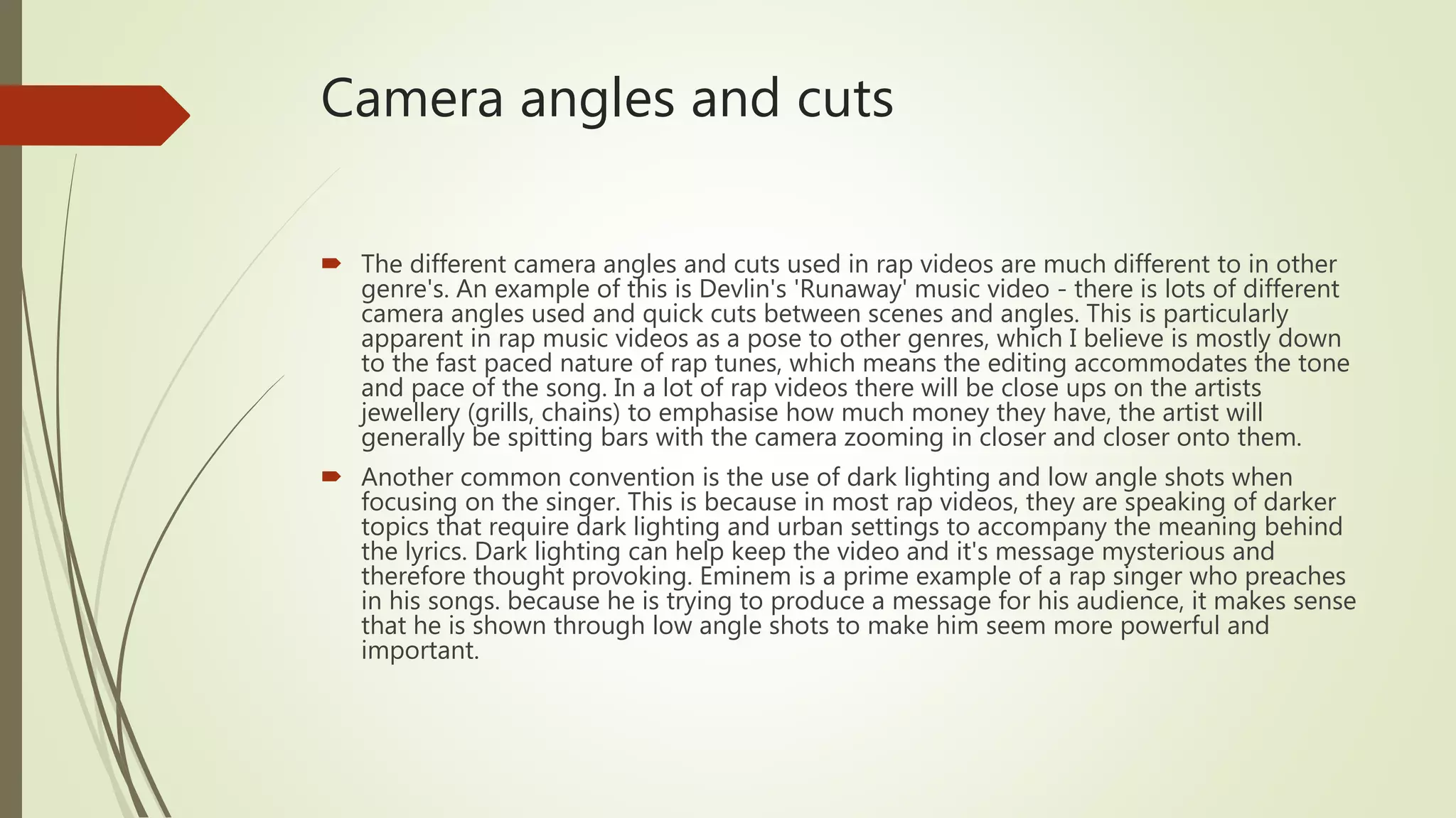 Codes and conventions of rap videos | PPTX