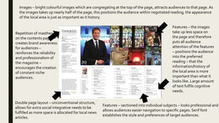 Codes and conventions of regional magazine contents pages | PPT