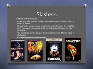 Codes and conventions of Slashers | PPTX