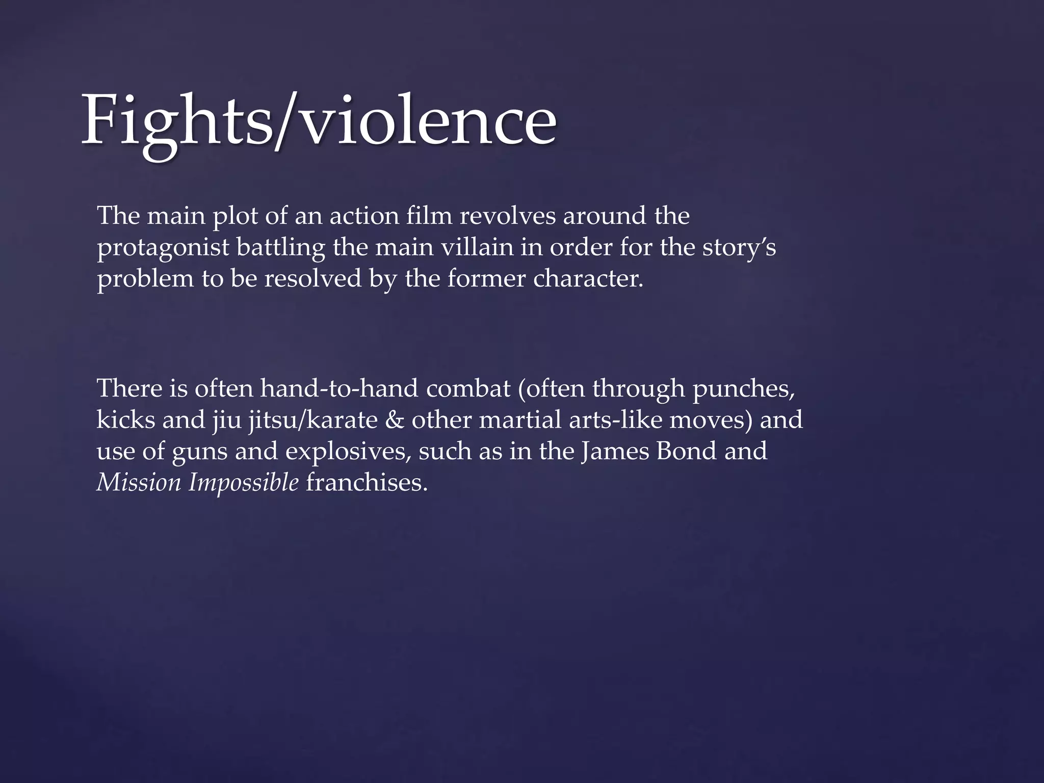 Codes and conventions of the action genre | PPTX