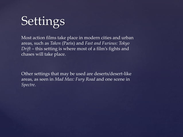 Codes and conventions of the action genre | PPTX
