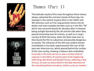 Codes and conventions of the mystery genre | PPTX