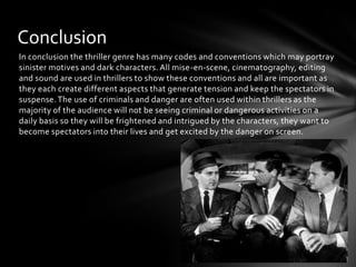 Codes and conventions of thriller | PPTX | Horror | Genres