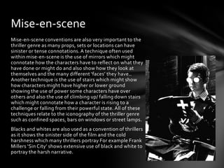 Codes and conventions of thriller | PPTX | Horror | Genres