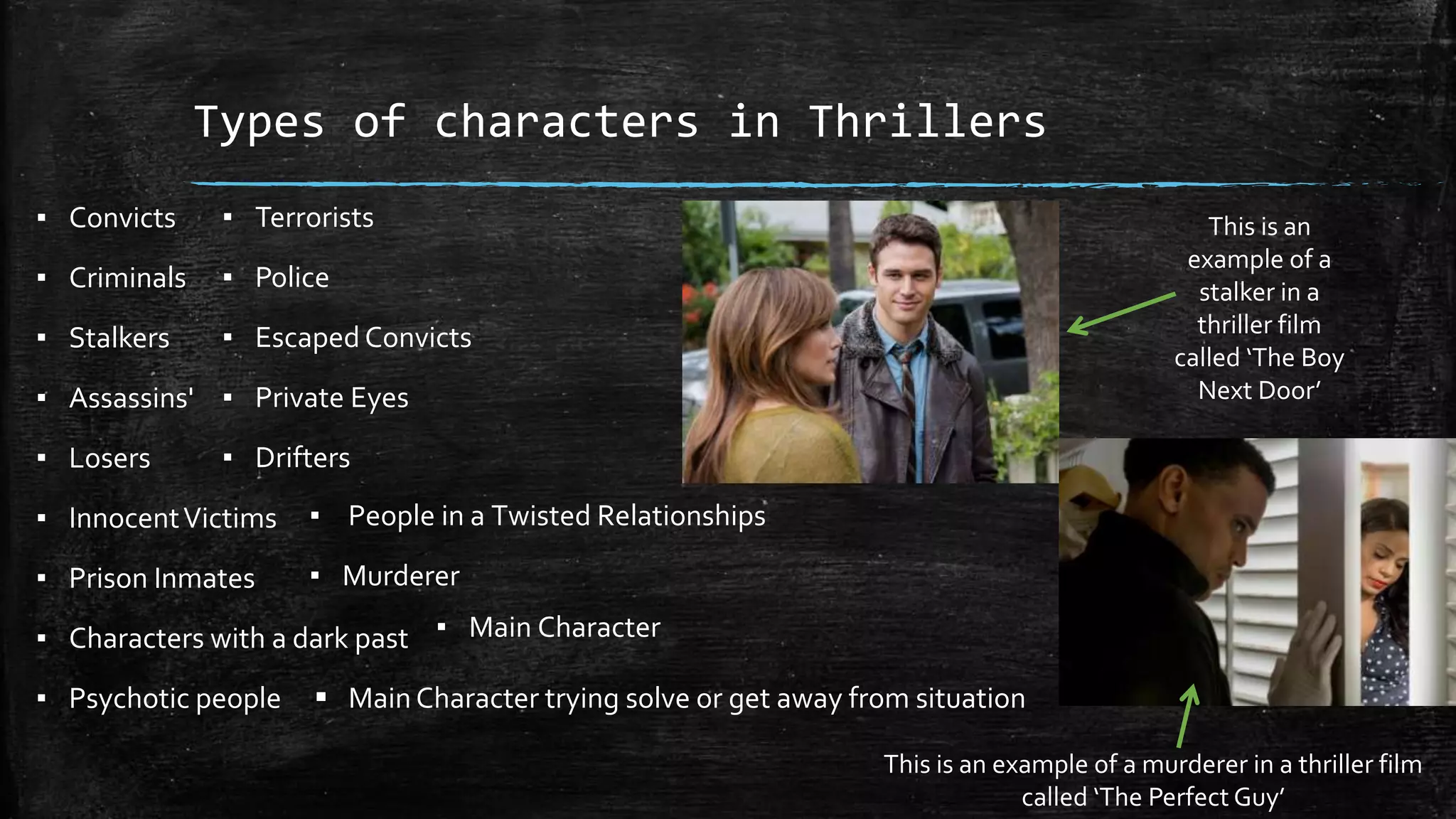 Codes and conventions of thriller films | PPTX