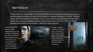Codes and conventions of thriller films | PPTX