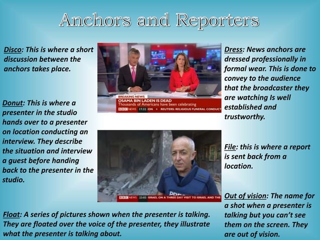 Codes and conventions of tv news | PPTX