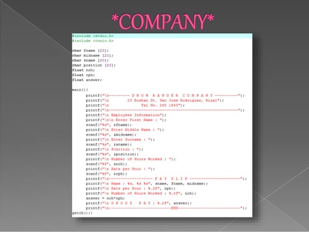 Codes And Their Output Using Dev C 3879