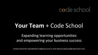 Code School for Coding Bootcamps | PDF