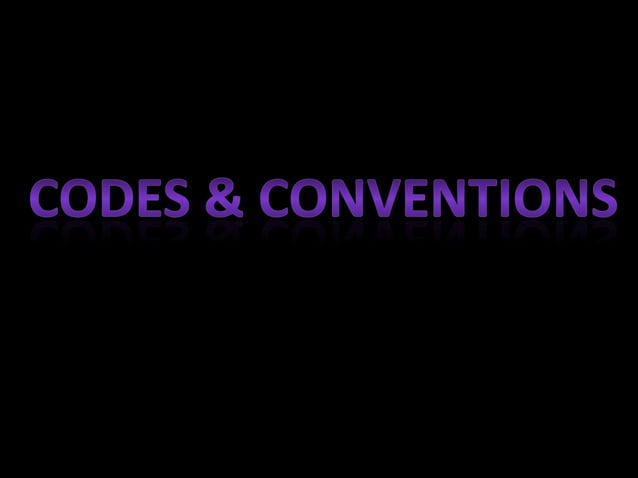 Codes & conventions | PPTX