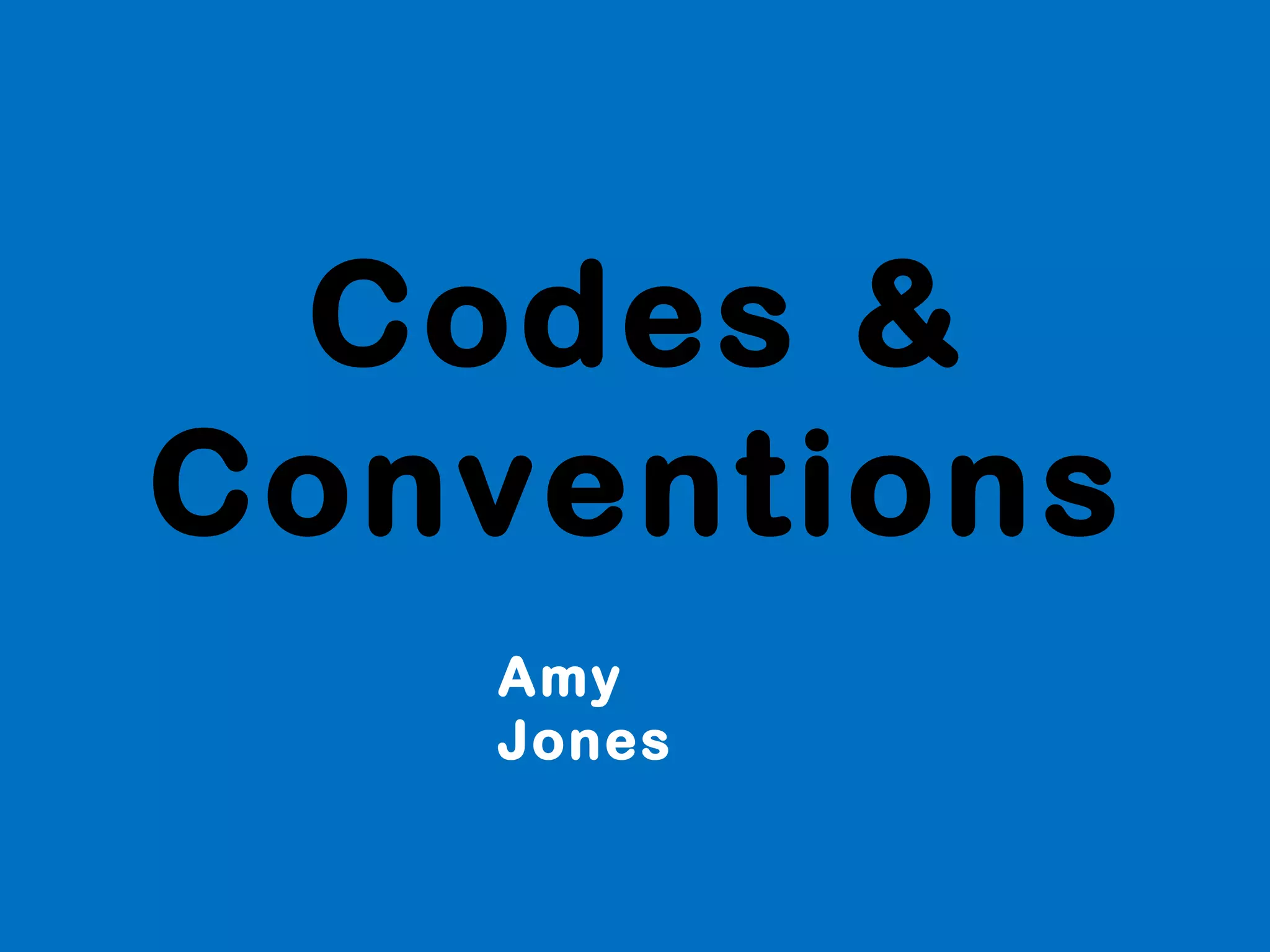 Codes & Conventions | ODP