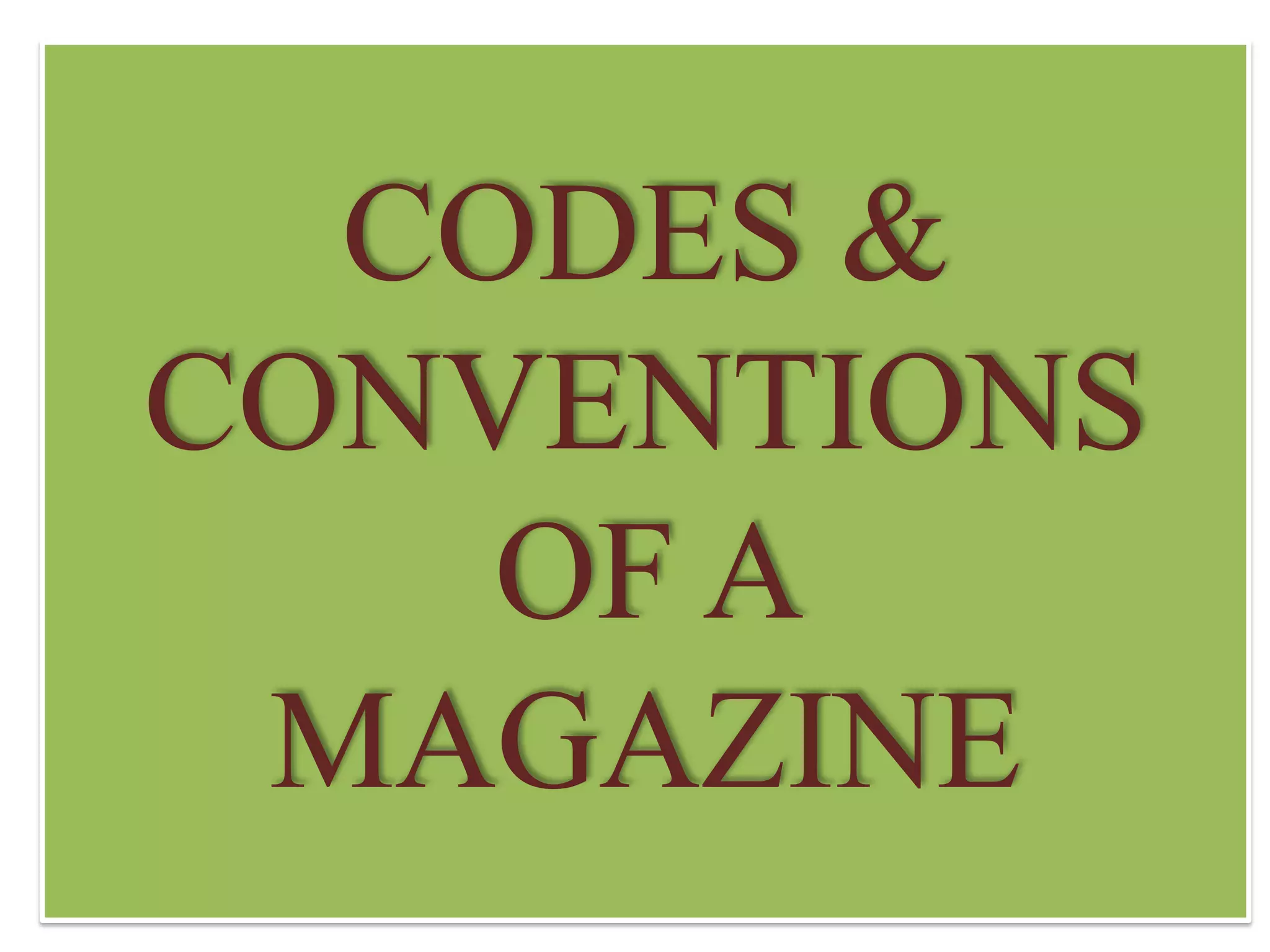 Codes & conventions | PPT