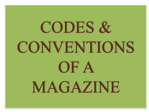 Codes & conventions | PPT