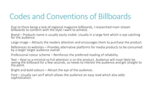 Codes & Conventions - Billboards | PPT