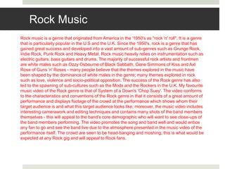 Codes&Conventions of Music Genres | PPTX