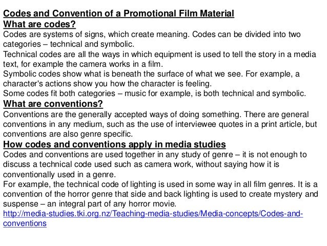 Codes & conventions of a film trailer