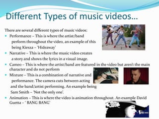 Codes & conventions of a music video | PPTX