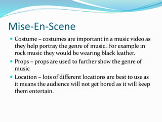 Codes & conventions of a music video | PPTX