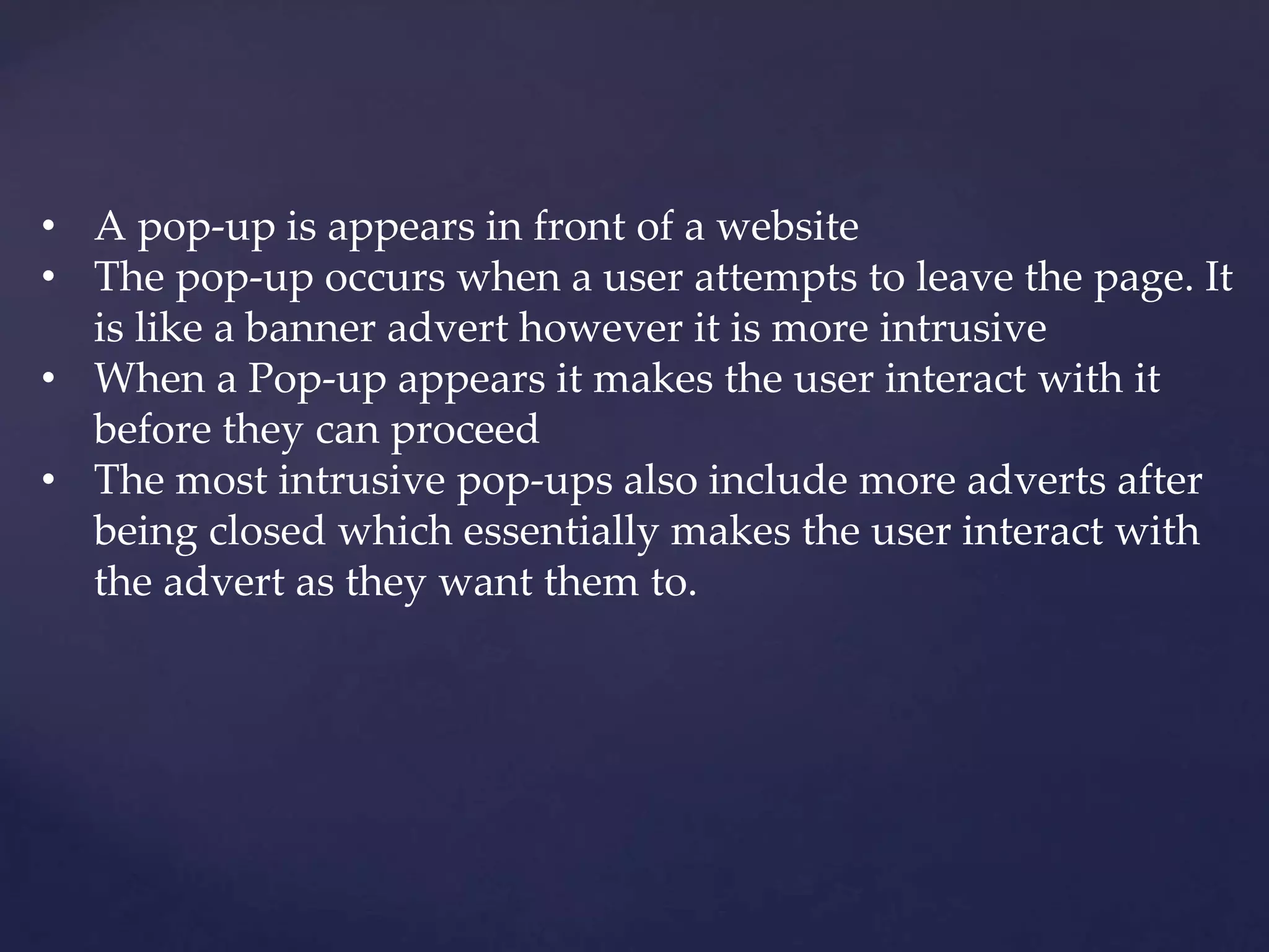 Codes & conventions of a popup | PPTX