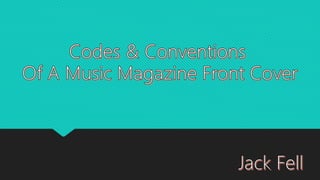 Codes & Conventions of cover pages | PPT