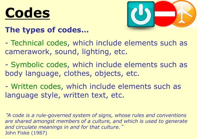 Codes & Conventions Presentation | PDF