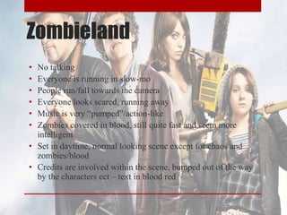 Codes & Conventions of Zombie Movies | PPTX