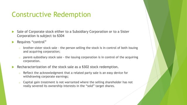 Code Sec.304 Related Party Stock Sales | PPTX
