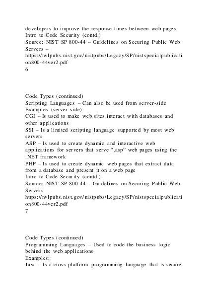 Code Security Issues And Best Practices1outline Pdf