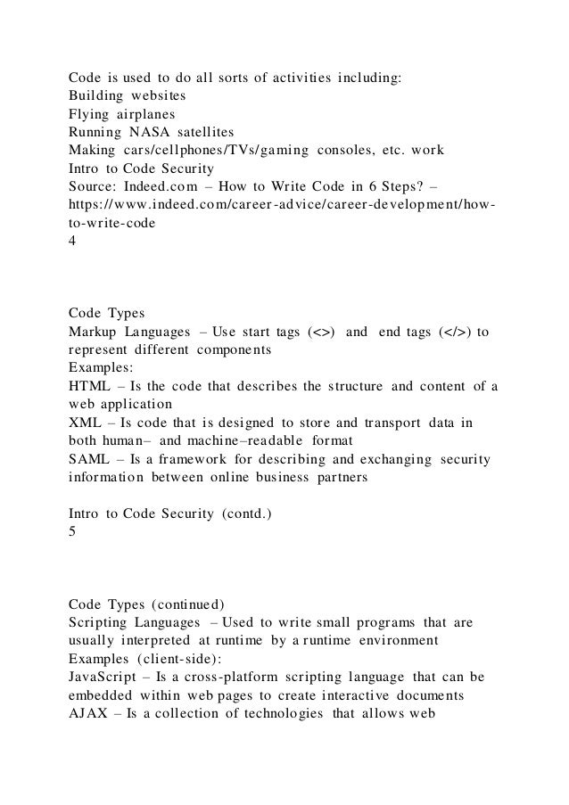 Code Security – Issues and Best Practices1Outline | PDF