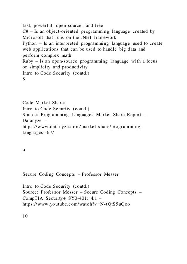 Code Security – Issues and Best Practices1Outline | PDF