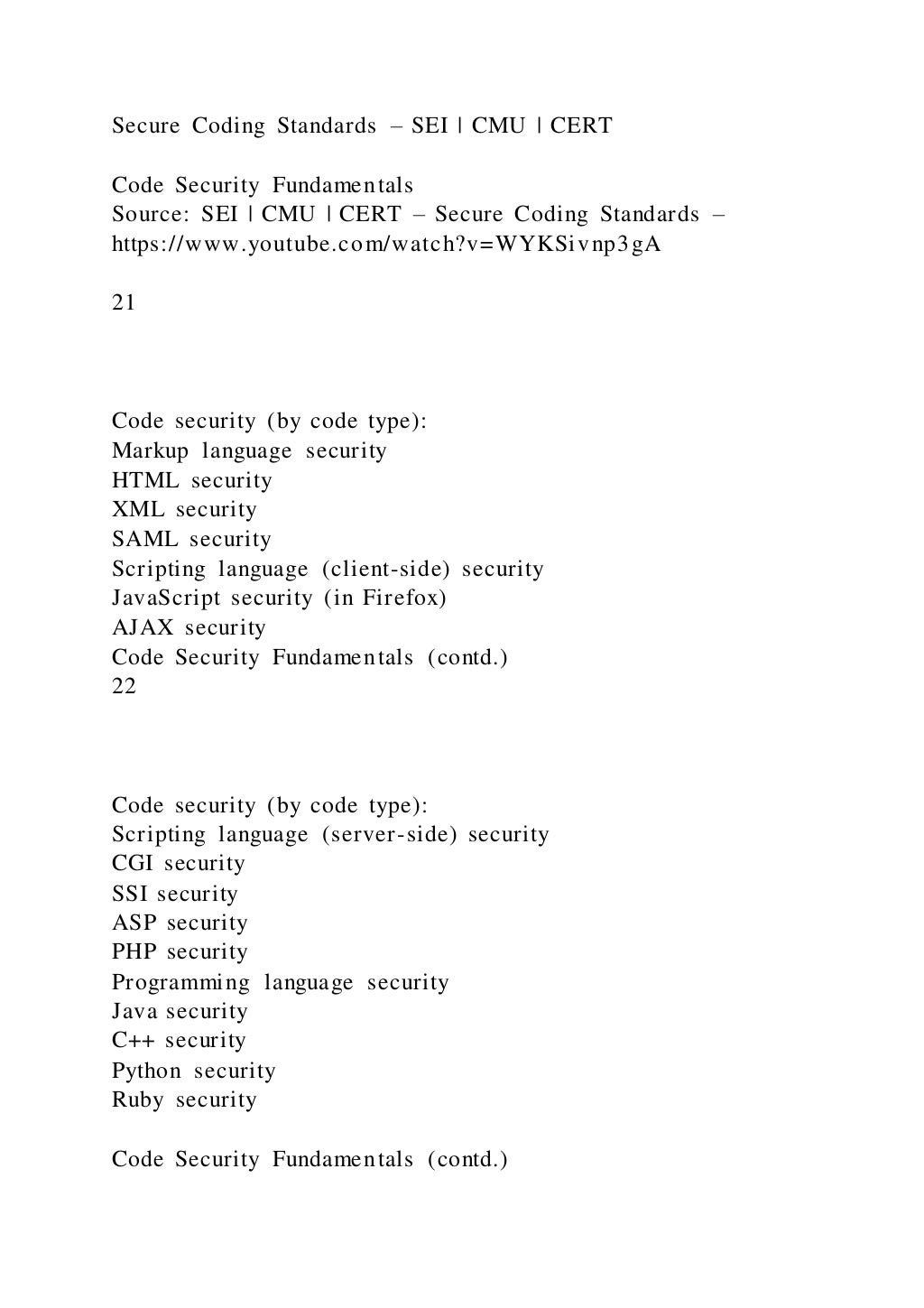 Code Security – Issues and Best Practices1Outline | PDF