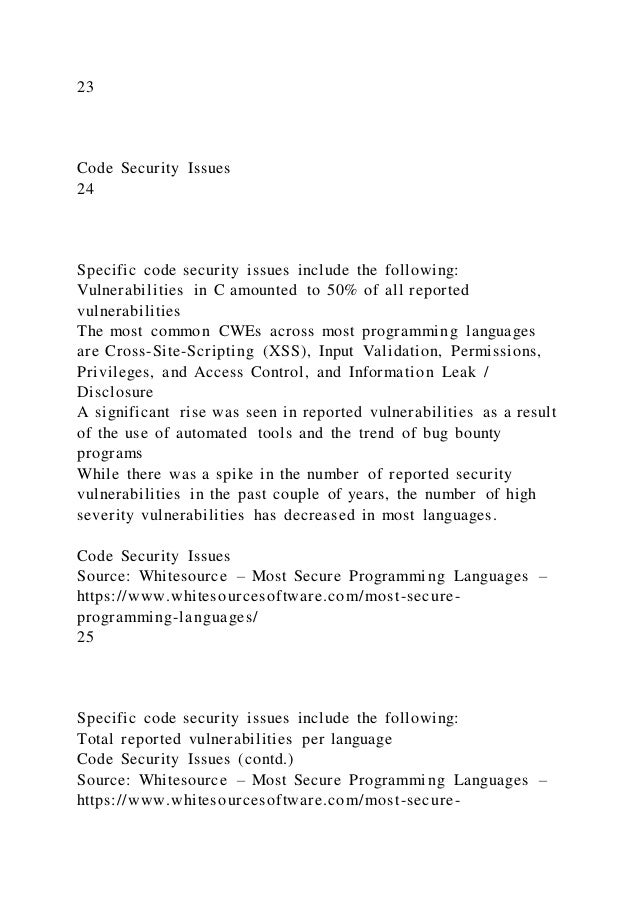 Code Security – Issues and Best Practices1Outline | PDF