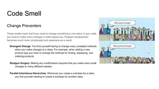 Code smell overview | PPTX | Web Development | Internet
