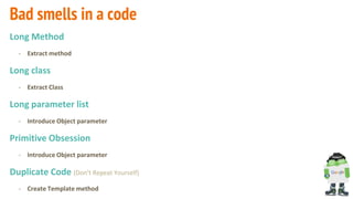 Code smell & refactoring | PPT