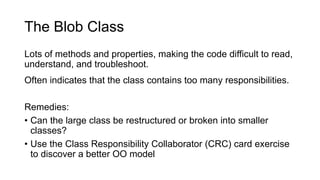 Code smells and Other Malodorous Software Odors | PPT