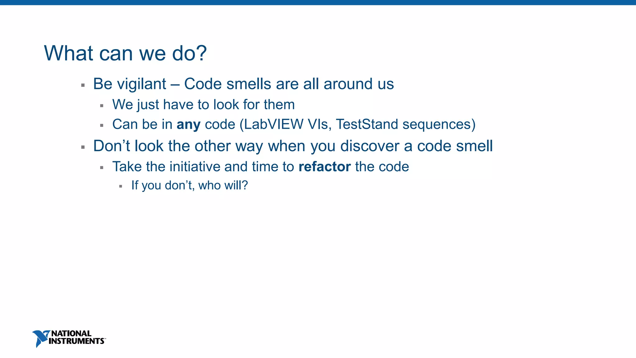 Code Smells Part 1: Basic Smells | PPTX