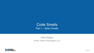 Code Smells Part 1: Basic Smells | PPTX