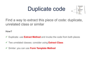 Code smells and refactoring | PPTX | Technology & Computing
