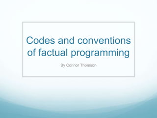 Codes and Conventions | PPT